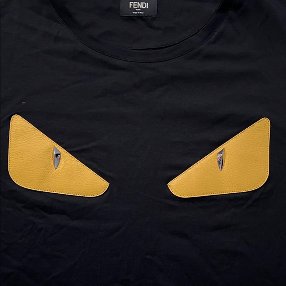 Fendi | Shirts | Mens Black And Yellow Fendi Tshirt | Poshmark